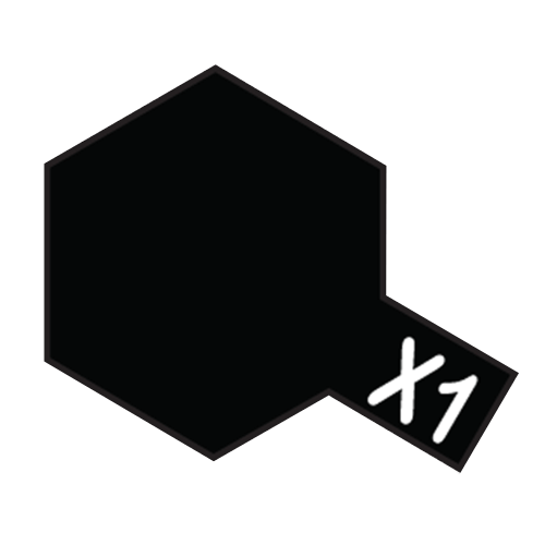 Tamiya Spray Paint Tamiya 81501 Acrylic Mini Paint – X-1 Black, 10ml ...